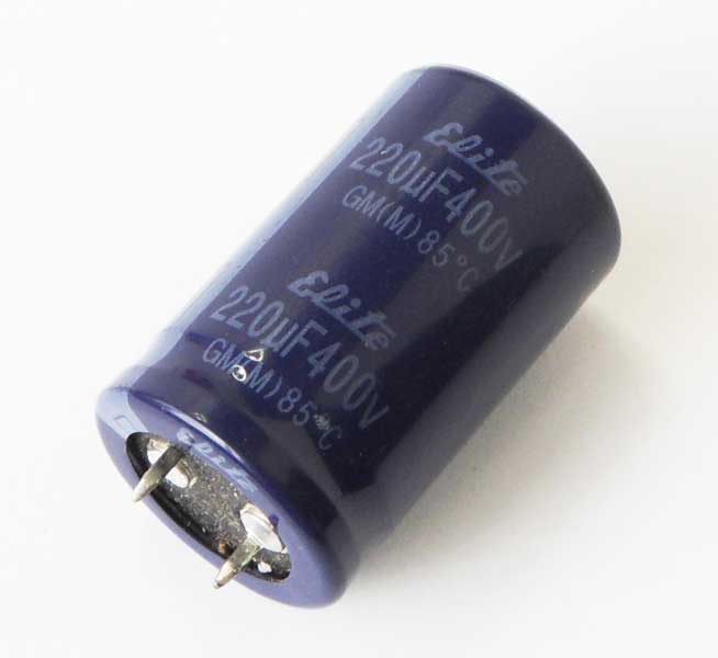 Кондензатор 220MF/400V ELITE | Tpetrov.com