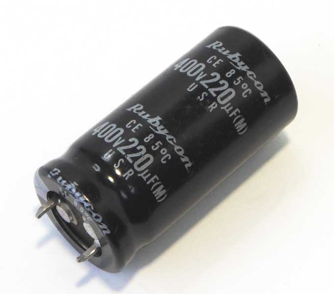 Кондензатор 220MF/400V RUBYCON 85C | Tpetrov.com