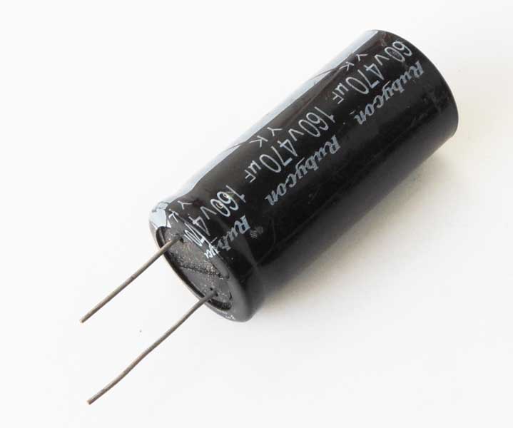 Кондензатор 470MF/160V 105C RUBYCON | Tpetrov.com