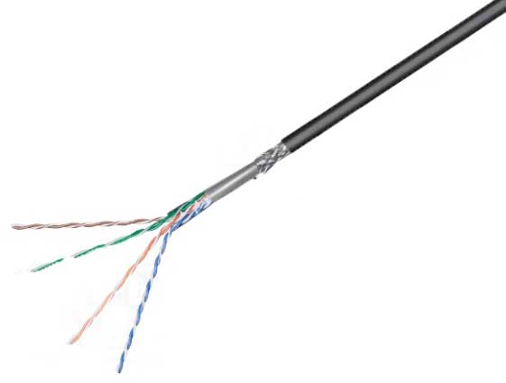 Кабел SFTP CAT.5E черен | Tpetrov.com