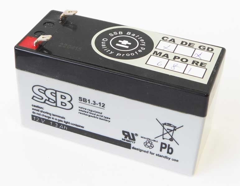 Акумулаторна батерия 12V/1.3Ah SSB | Tpetrov.com
