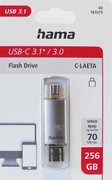 FLASH 256GB HAMA 3.0 USB-TYPE-C | Tpetrov.com