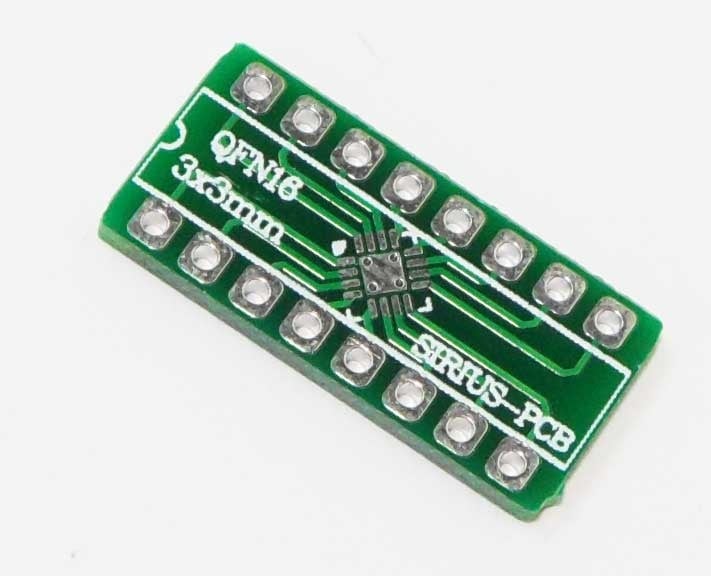 Цокъл платка QFN16 3x3/QFN16 4x4 to DIP16 | Tpetrov.com